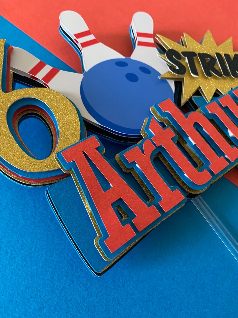 Personalised Bowling Cake Topper - Etsy UK