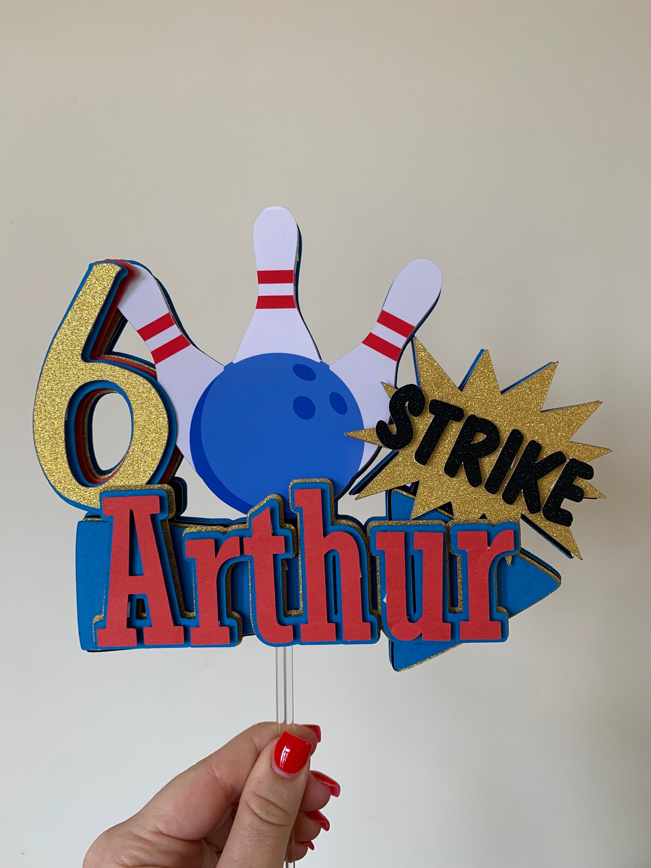 Personalised Bowling Cake Topper - Etsy