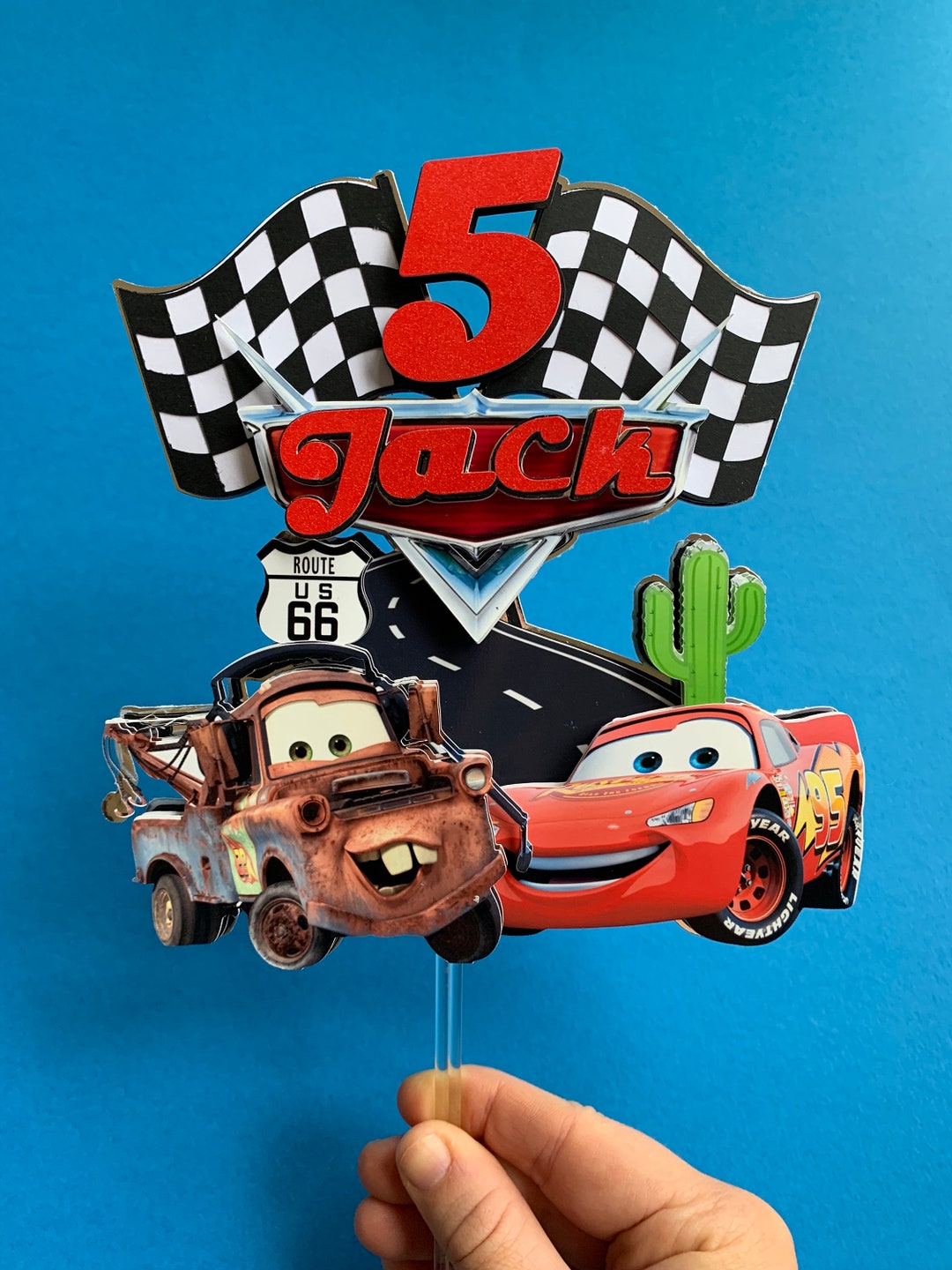 Cars / Lightning Mcqueen Cake Topper - Etsy UK