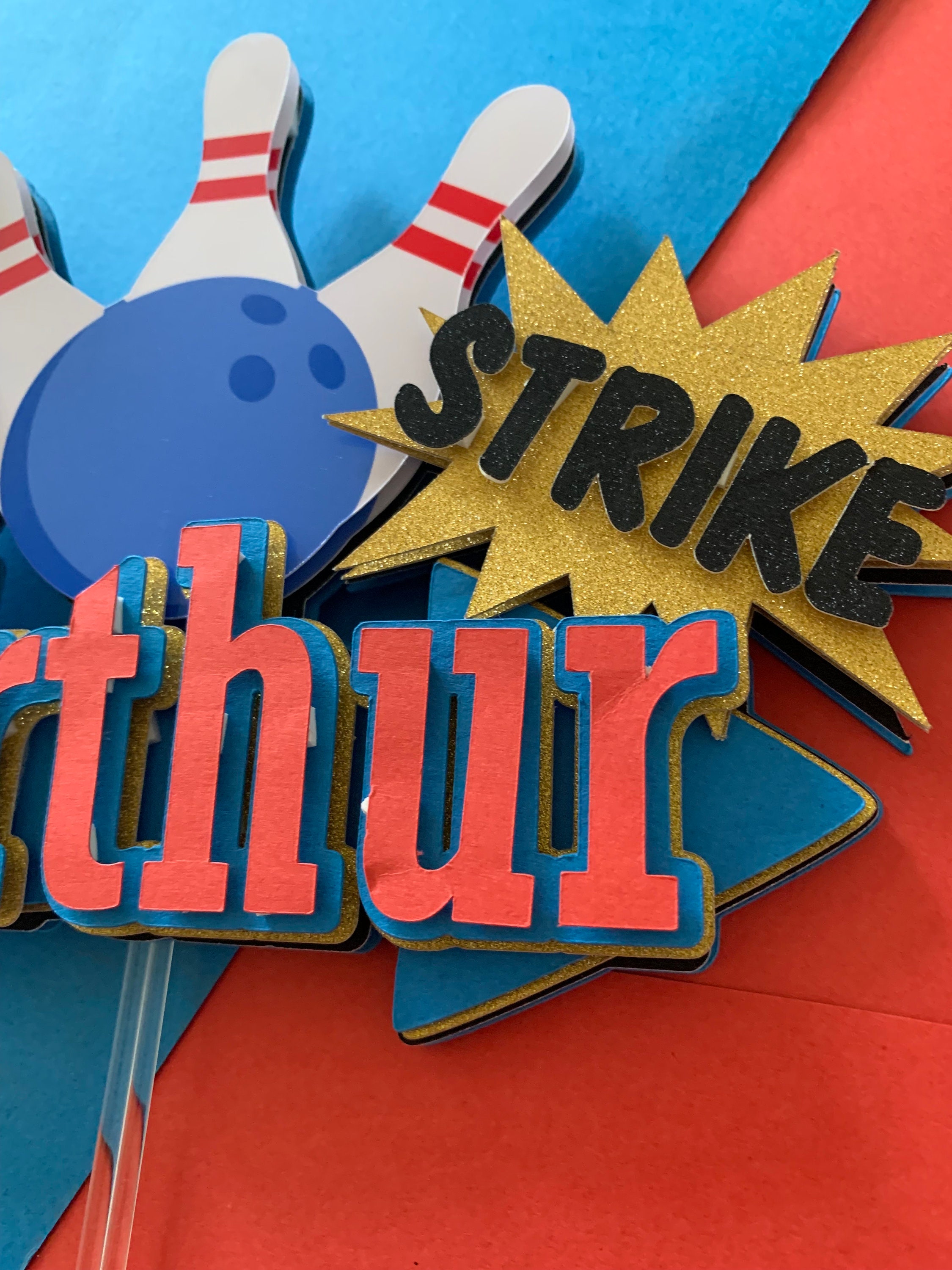 Personalised Bowling Cake Topper - Etsy