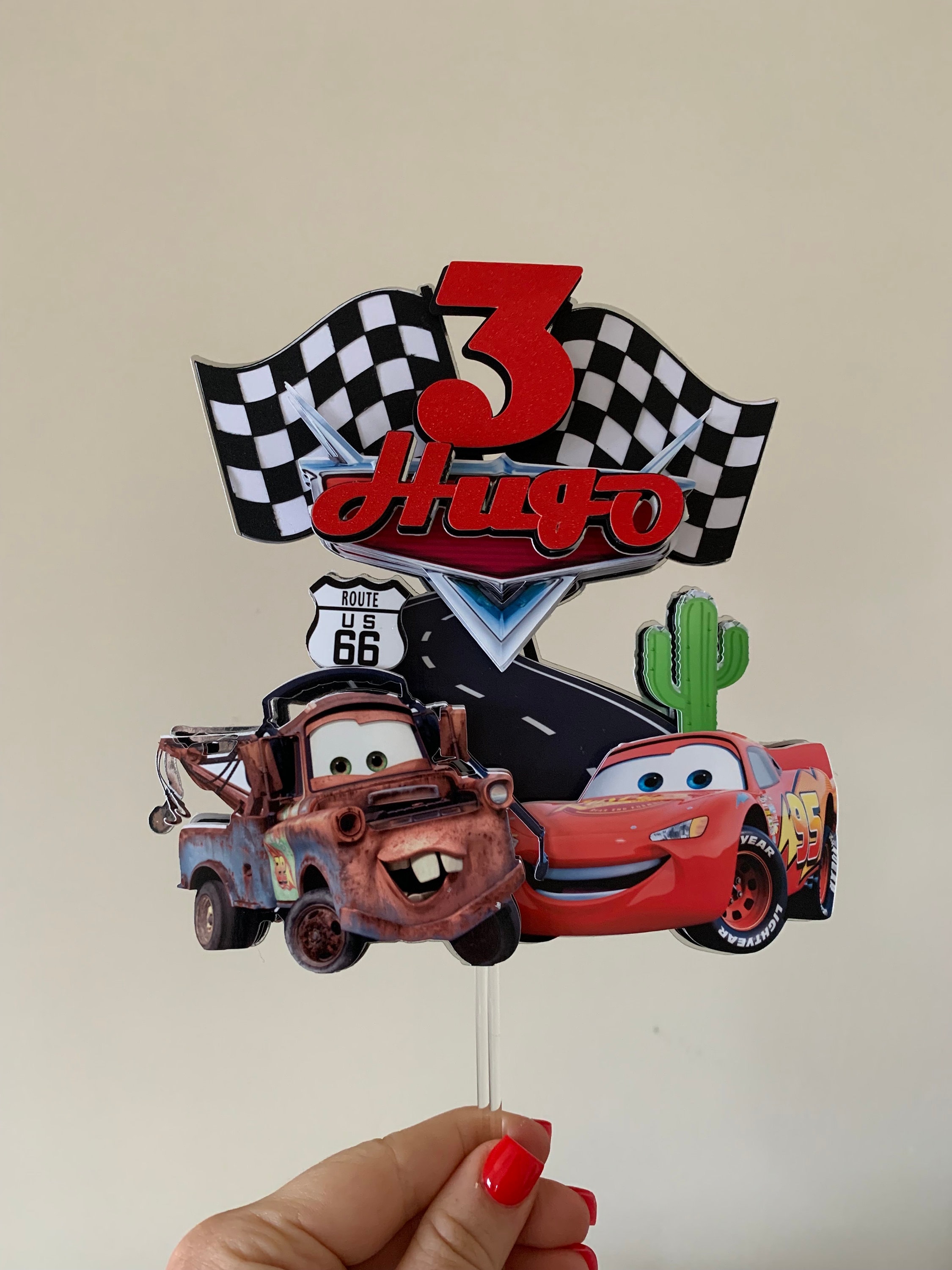 Cars / Lightning Mcqueen Cake Topper - Etsy UK
