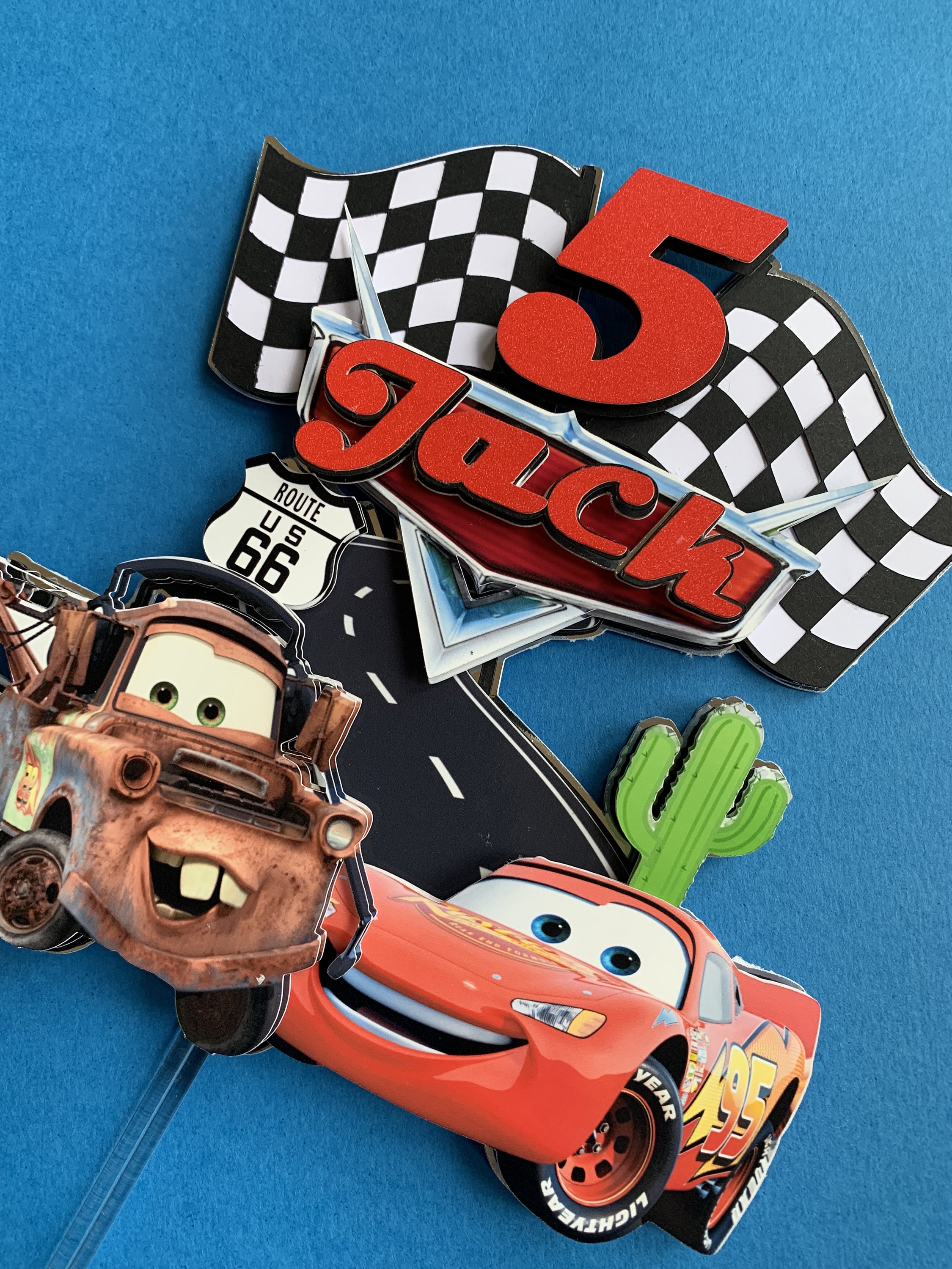 Cars / Lightning Mcqueen Cake Topper - Etsy