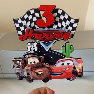 Cars / Lightning Mcqueen Cake Topper - Etsy UK