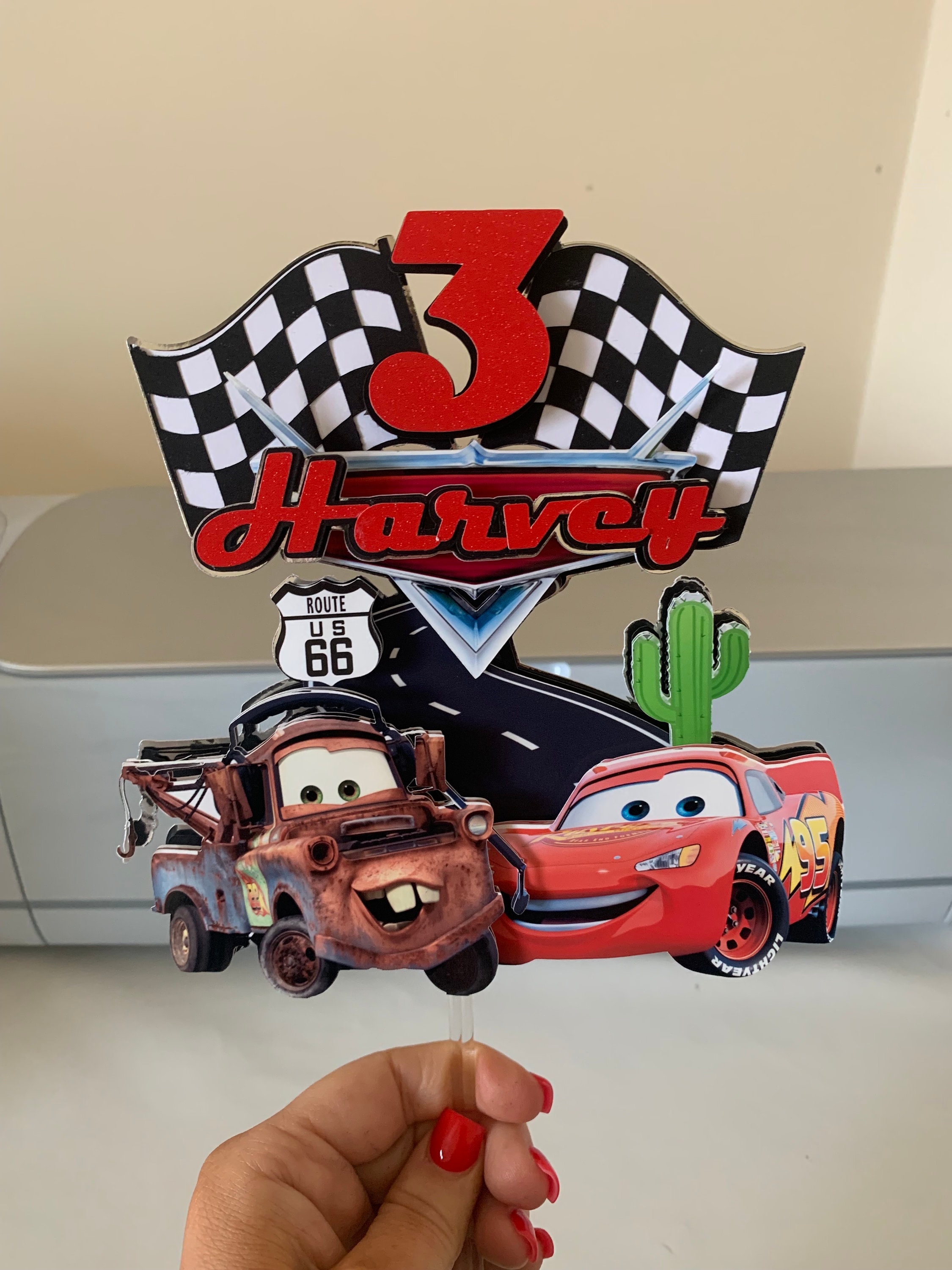 Cars / Lightning Mcqueen Cake Topper - Etsy UK