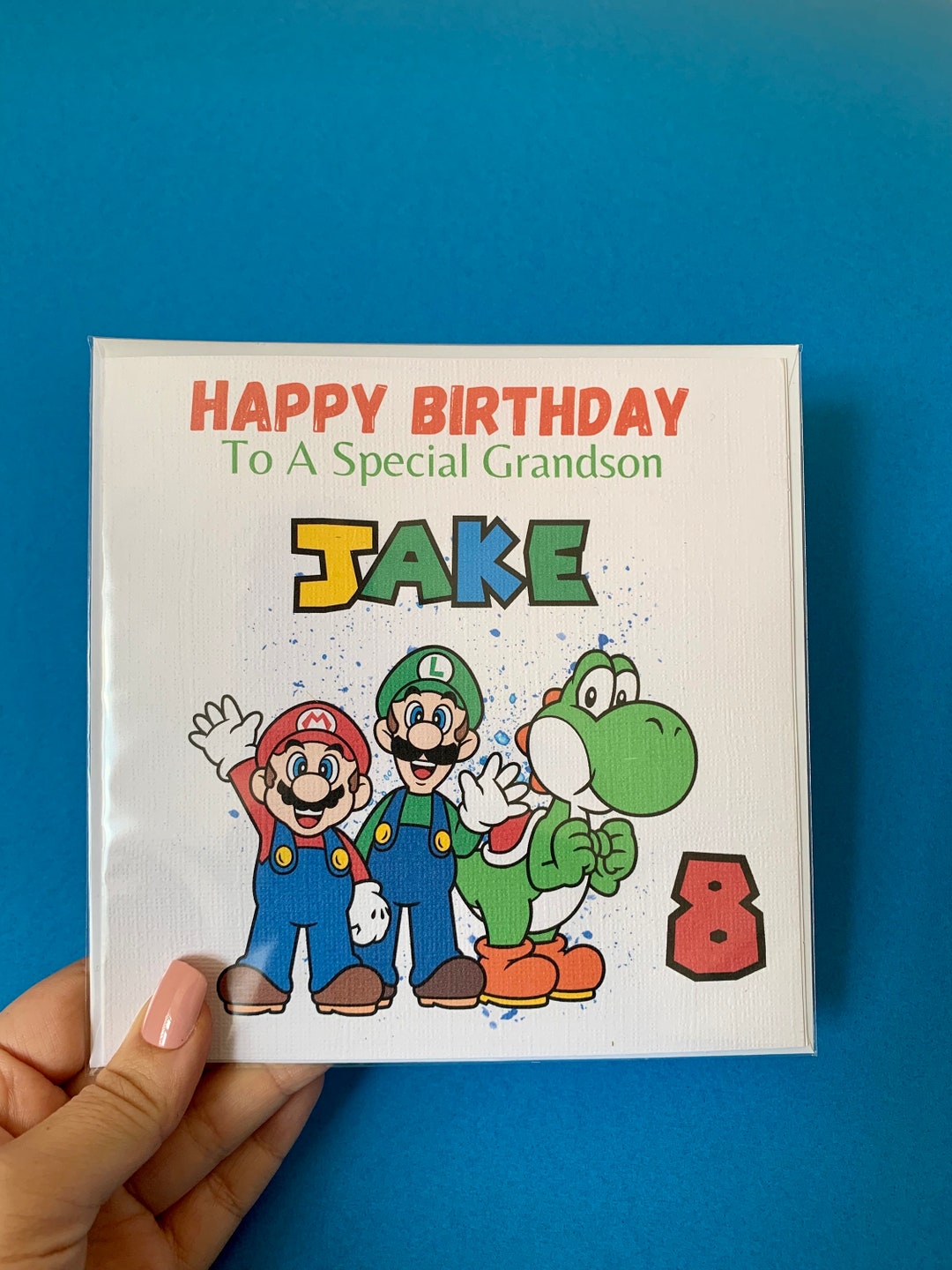 Super Mario Personalised Birthday Card - Etsy