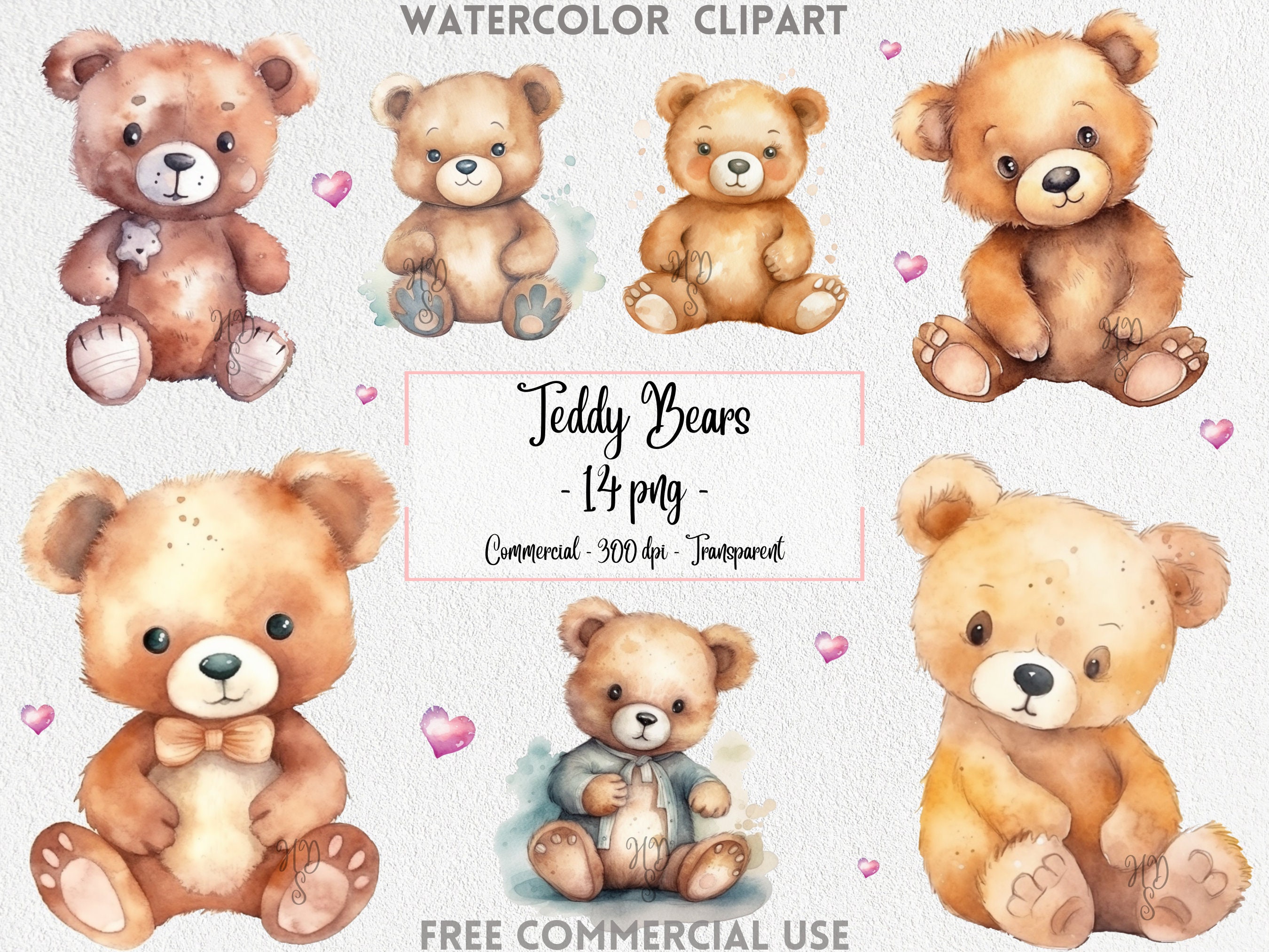 Watercolor Teddy Bears Clipart 14 Png Teddy Bear Png, Teddy Bear ...
