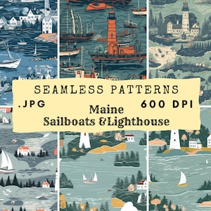 OCEAN SEAMLESS PATTERN | Coastal Theme | Instant Download | Junk ...
