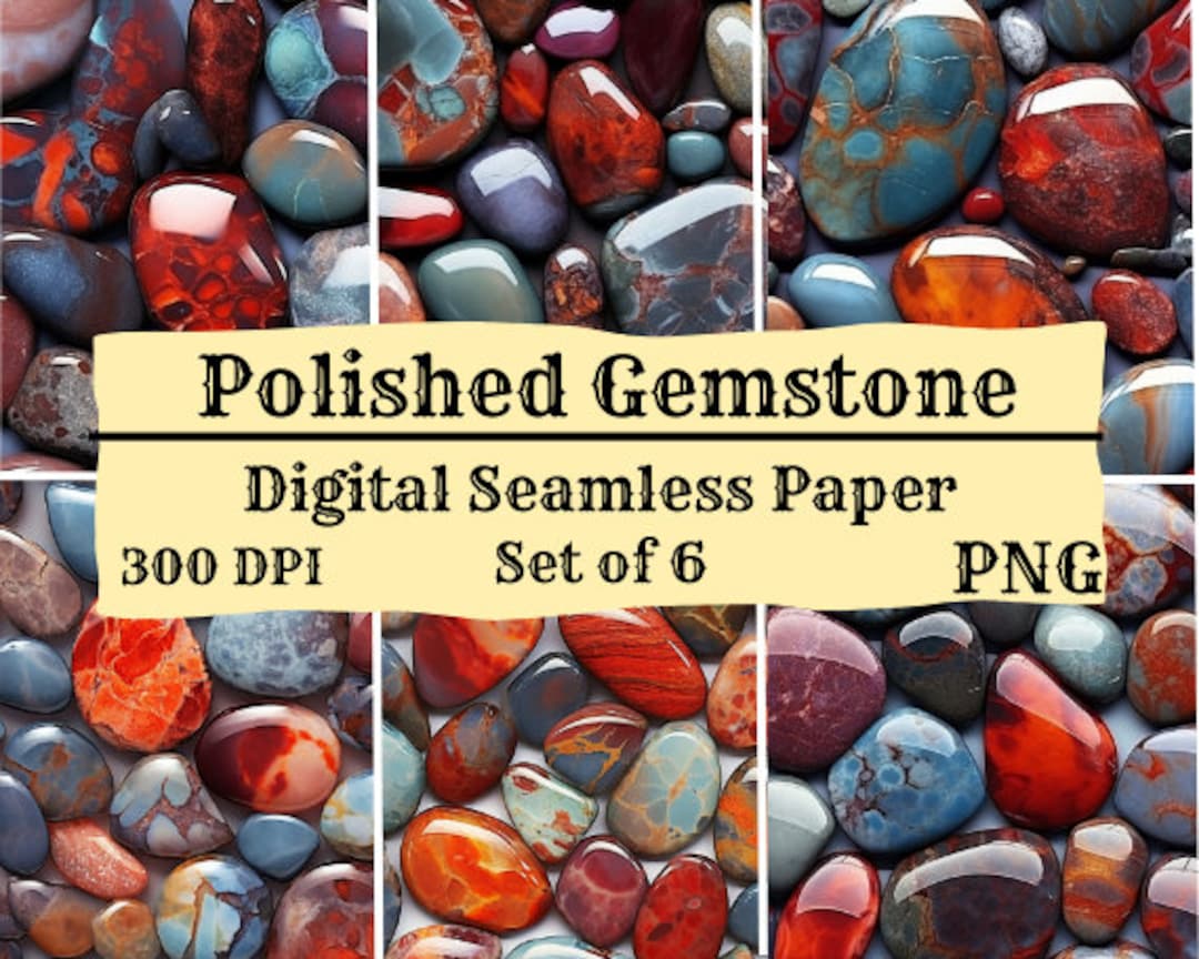 Gemstone Printable Paper Seamless Pattern Stone Digital Paper Scrapbook ...