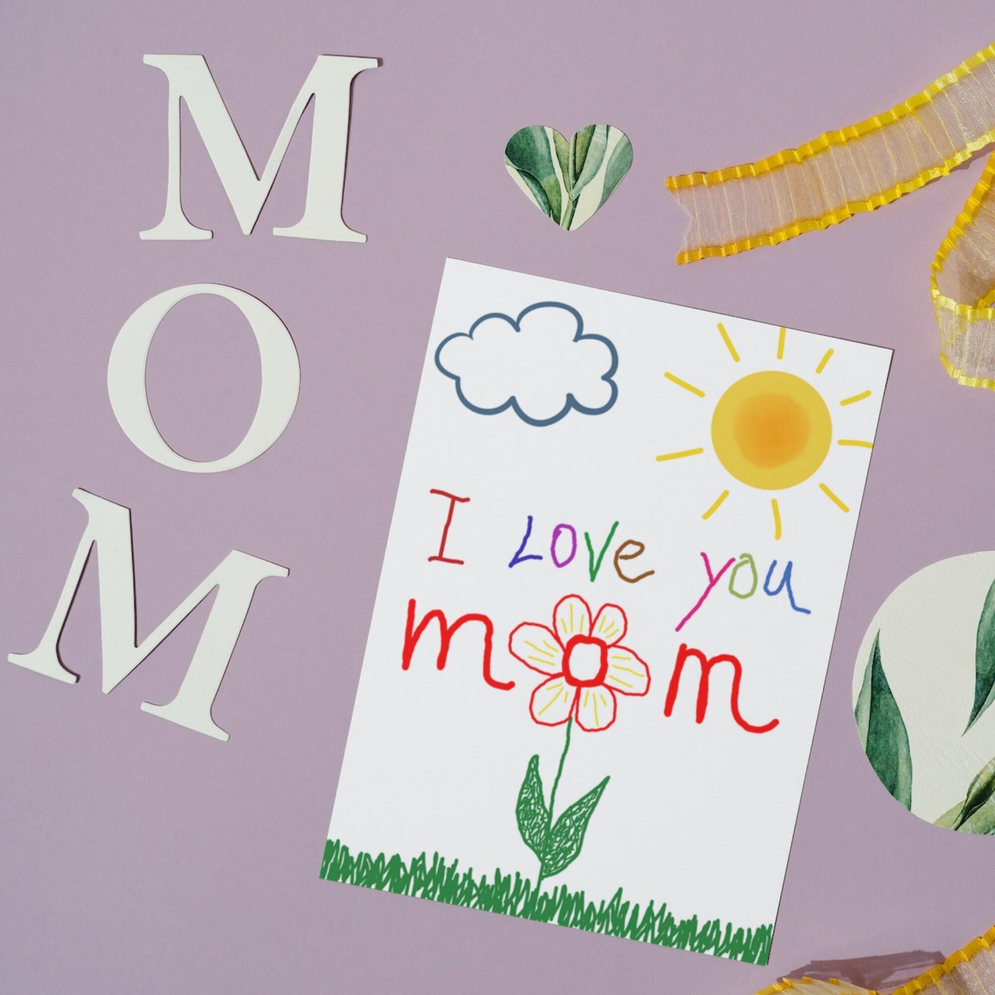 Mothers Day Printable Digital Card Bundle, Printable Mothers Day Card ...