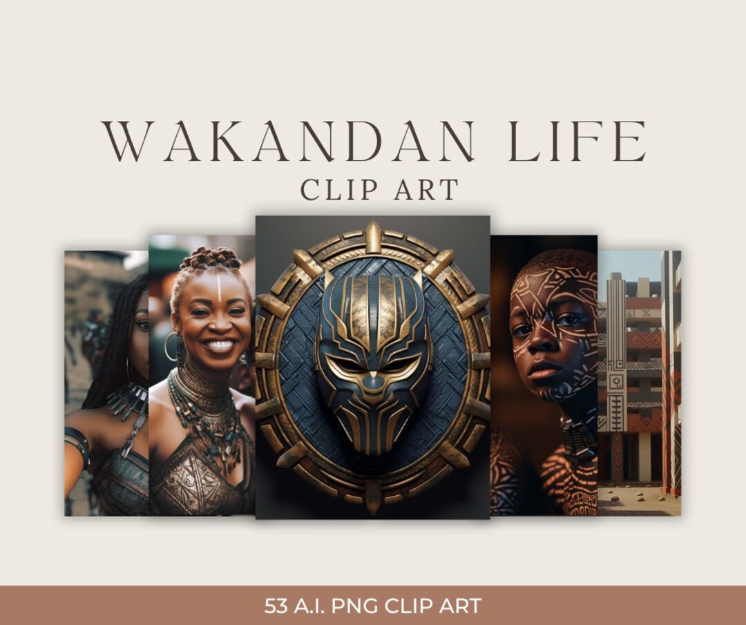 53 PNG; Wakanda Dreams: AI Clip Art Celebrating the Vibrant Life of ...