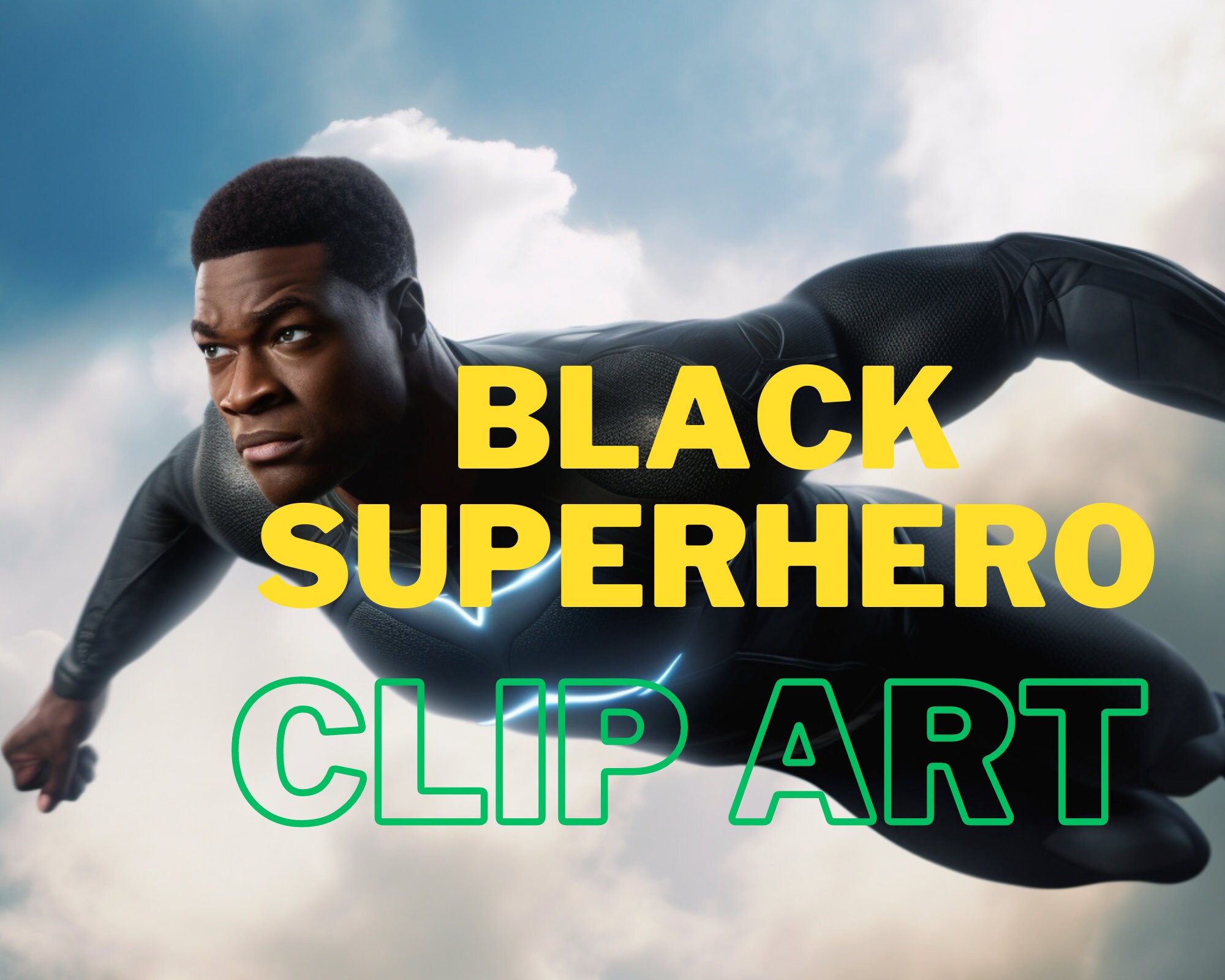 16 Dynamic Black Superhero Clip Art: Empowering Images of Black Heroes ...