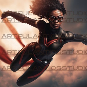 16 Radiant Black Women Superhero Clip Art: Empowering Images of Black ...