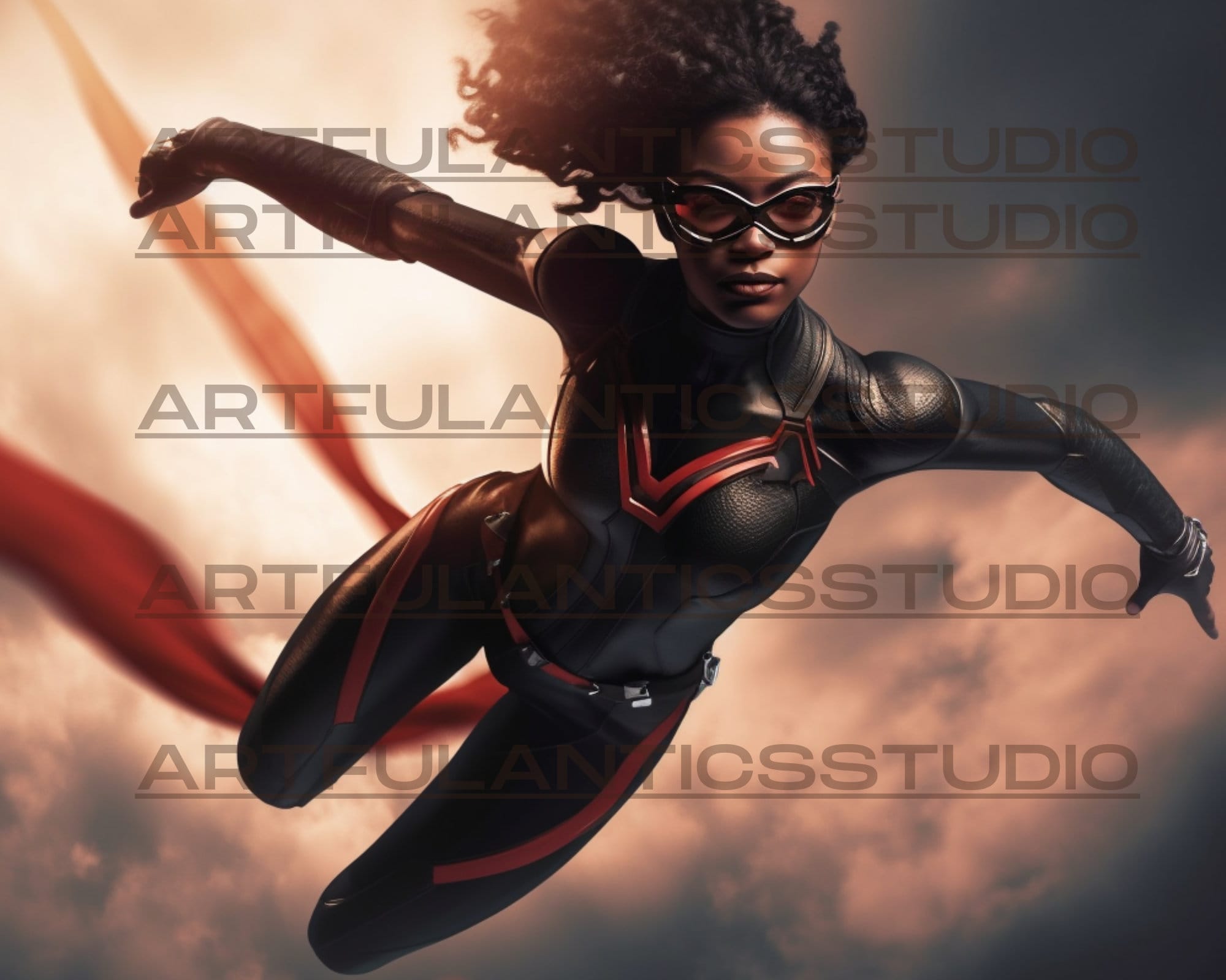 16 Radiant Black Women Superhero Clip Art: Empowering Images of Black ...