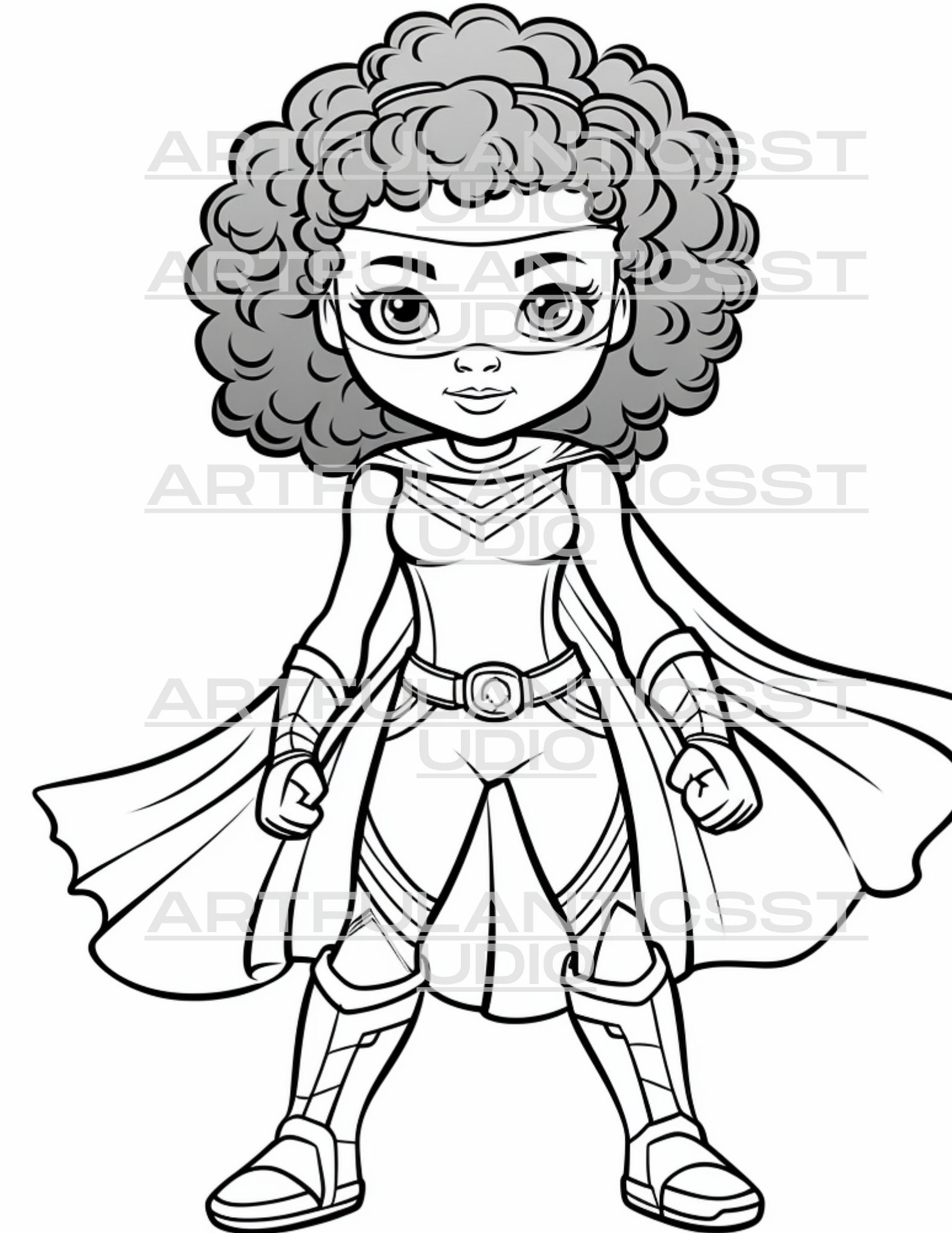 Black Girl Superheroes Coloring Book Ages 6-11, 12 Pages, DIGITAL ...