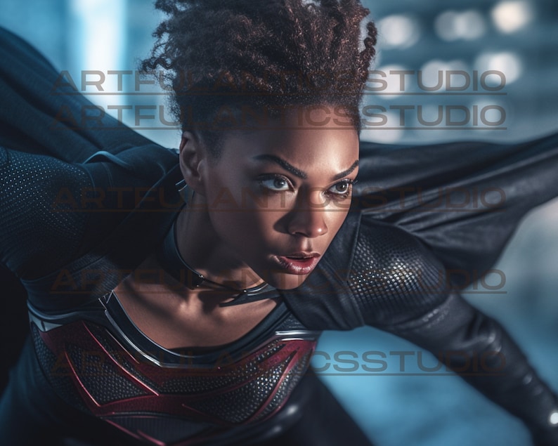 16 Radiant Black Women Superhero Clip Art: Empowering Images of Black ...