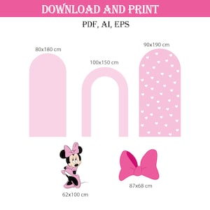 Pink Minnie Mouse Birthday Poster | Party Welcome Sign (digital ...