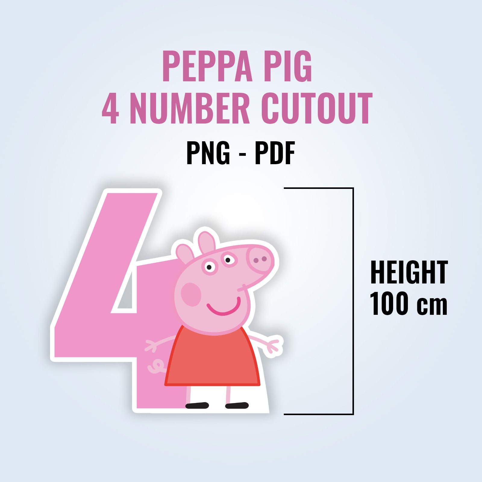 Peppa Big Decor, Decor Peppa Birthday Baby Shower Party, Groovy Cutout ...