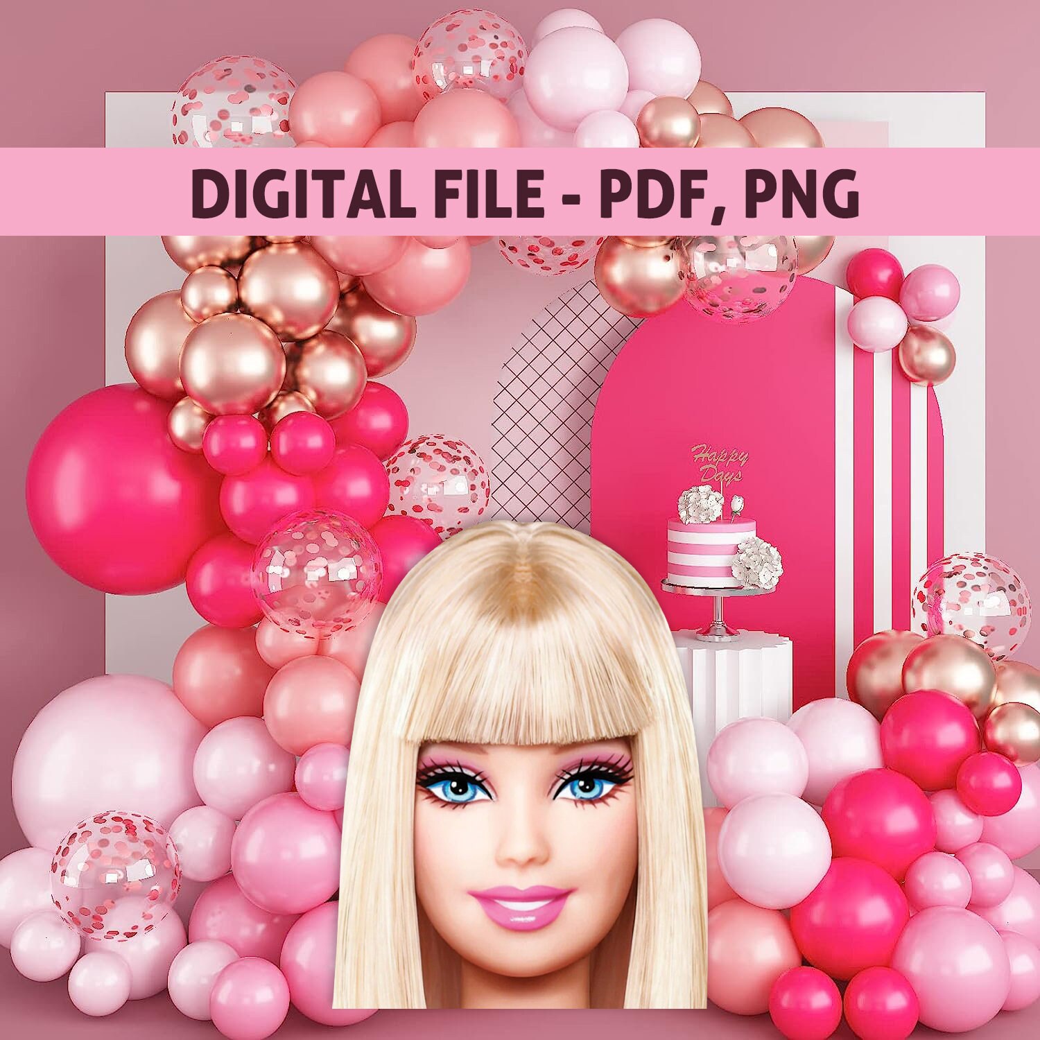 Black Barbie Head Cutout - Etsy