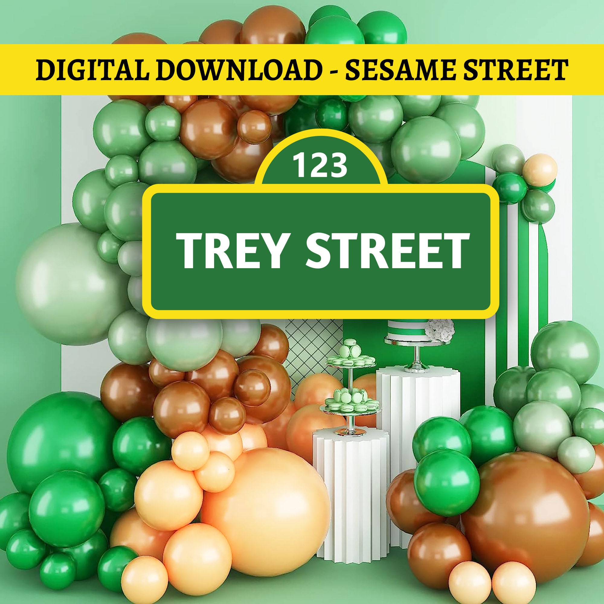 Sesame Street Board Sesame Street Birthday Party Sesame - Etsy