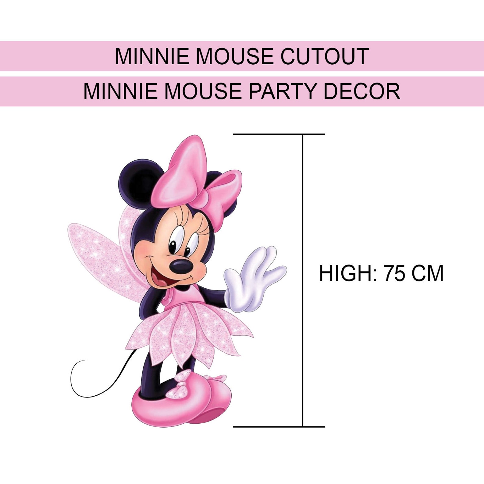 Minnie Mouse Big Decor,minnie Mouse Cutout, Cutout Decor, Decoration ...