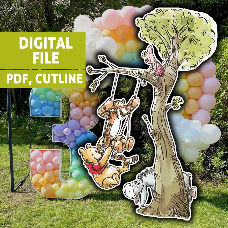 Winnie the Pooh Tree, Winnie Digital File, Big Decor, Winnie and ...