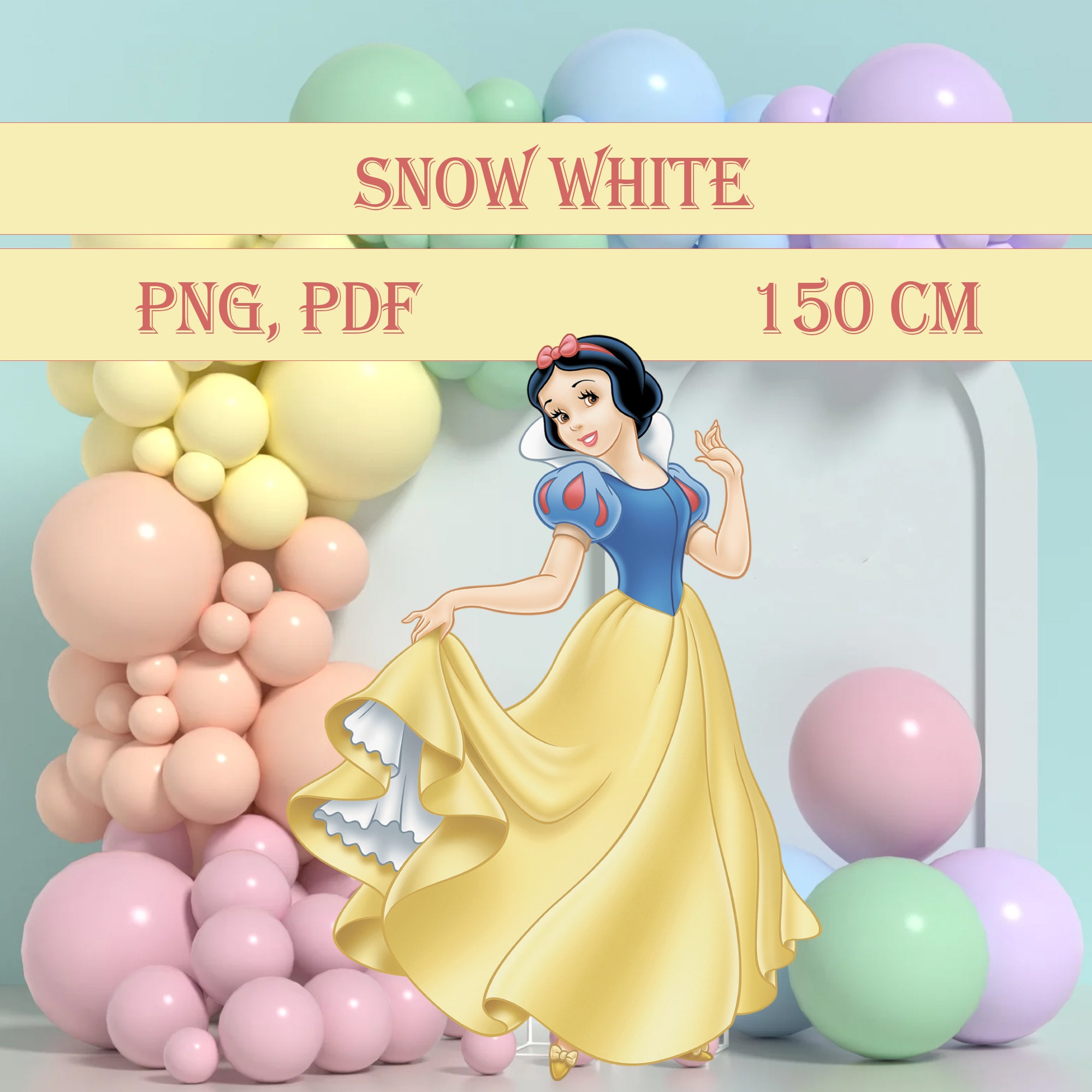 Big Decor Snow White, Cutout, Cutout Decor, Decoration Snow White Theme ...