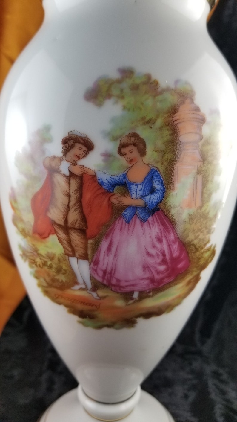Limoges Porcelain Courting Couple Vase - Etsy