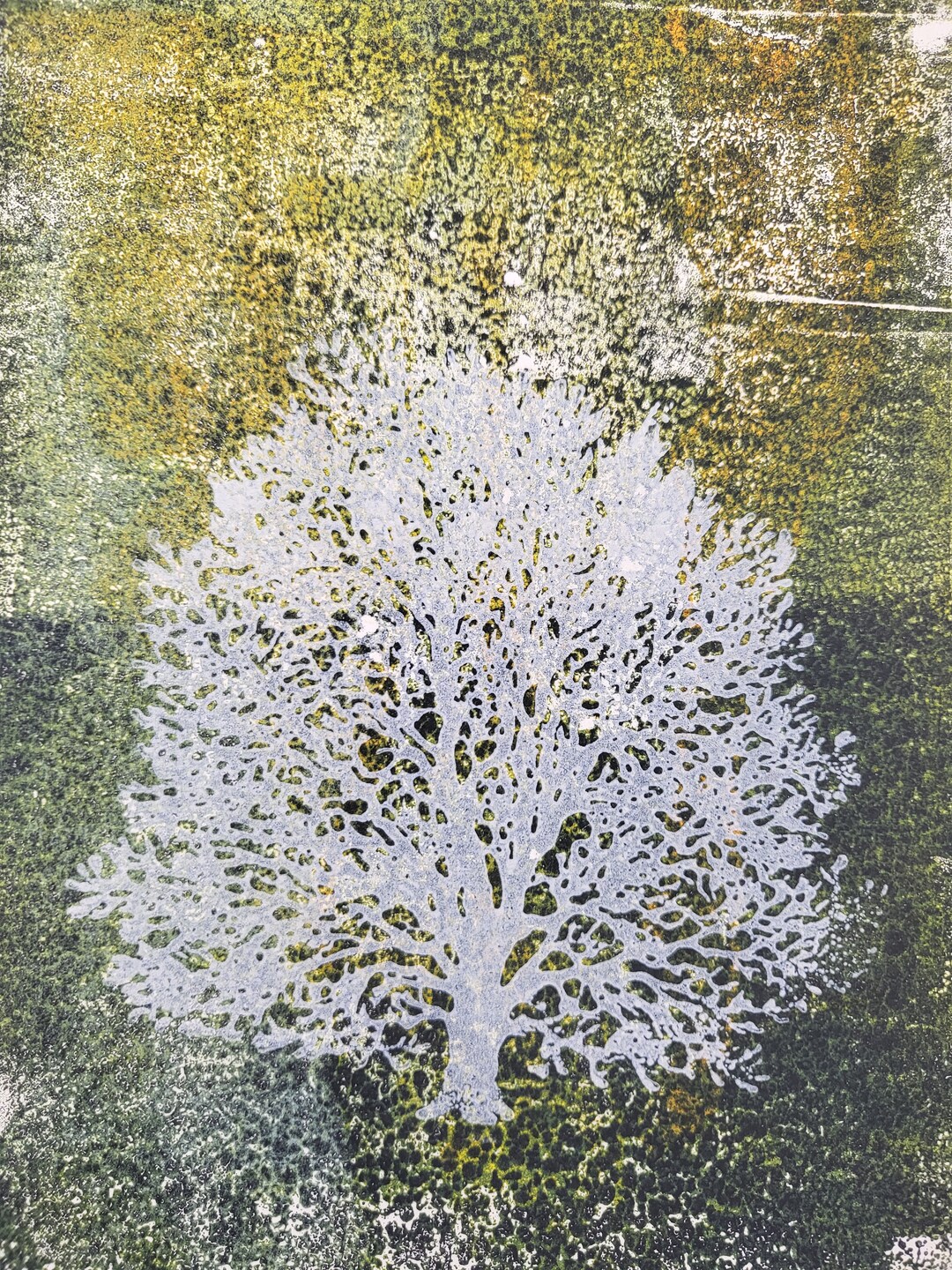 Monoprint by Wendy Waseen Print, Tree Print - Etsy