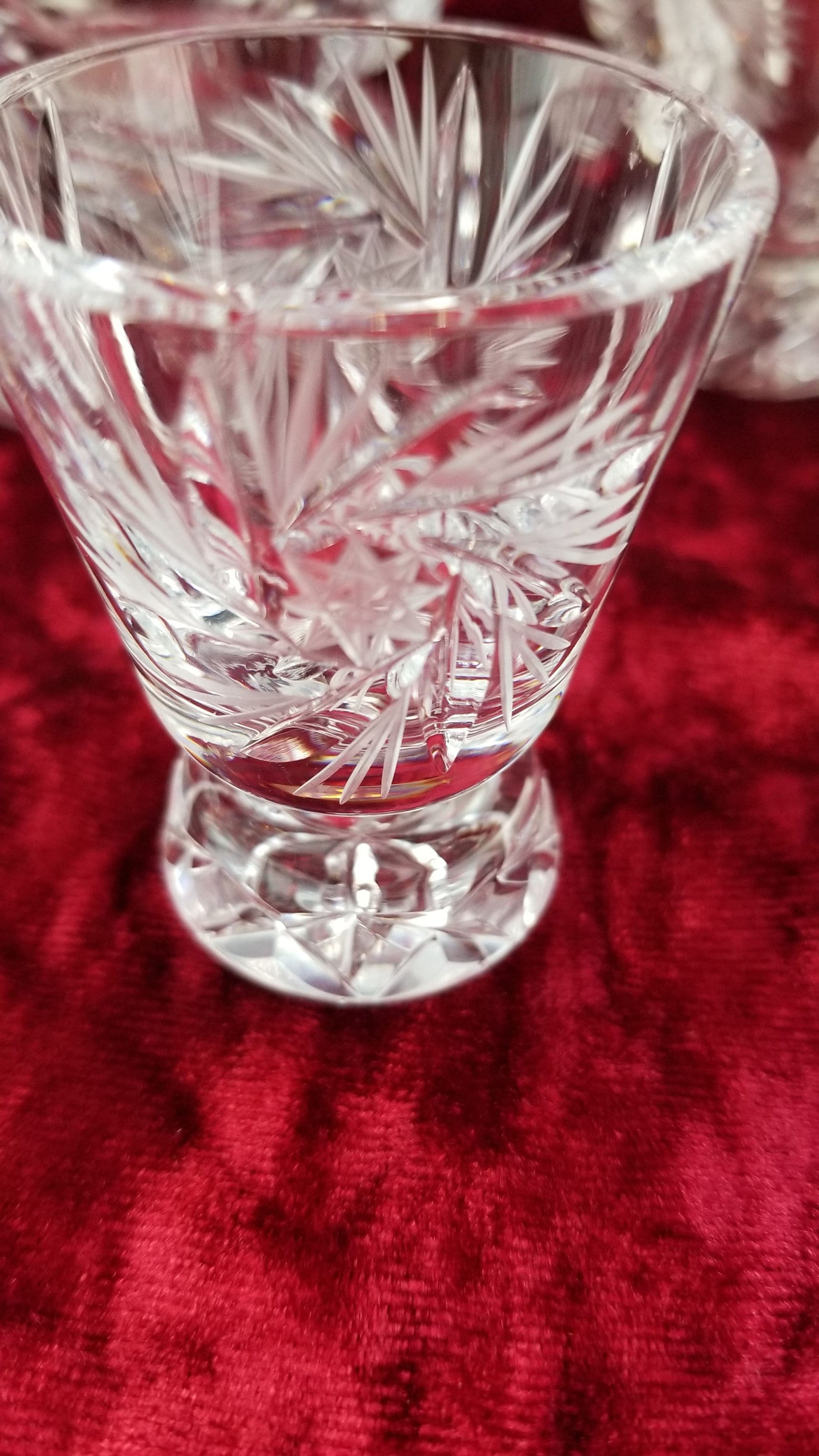 Pinwheel Crystal Decanter With Shot Glasses Gift for Him Crystal ...