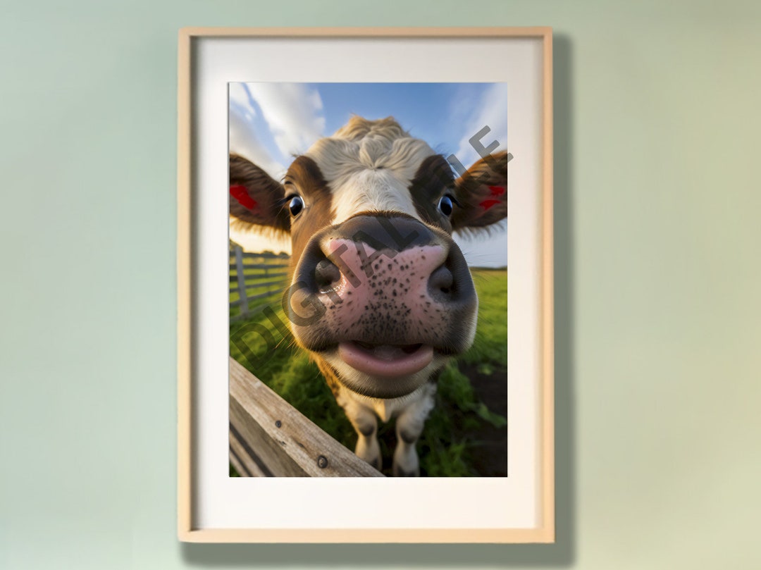 Baby Cow Printable Wall Art, Nursery Wall Decor, Baby Animal Print ...