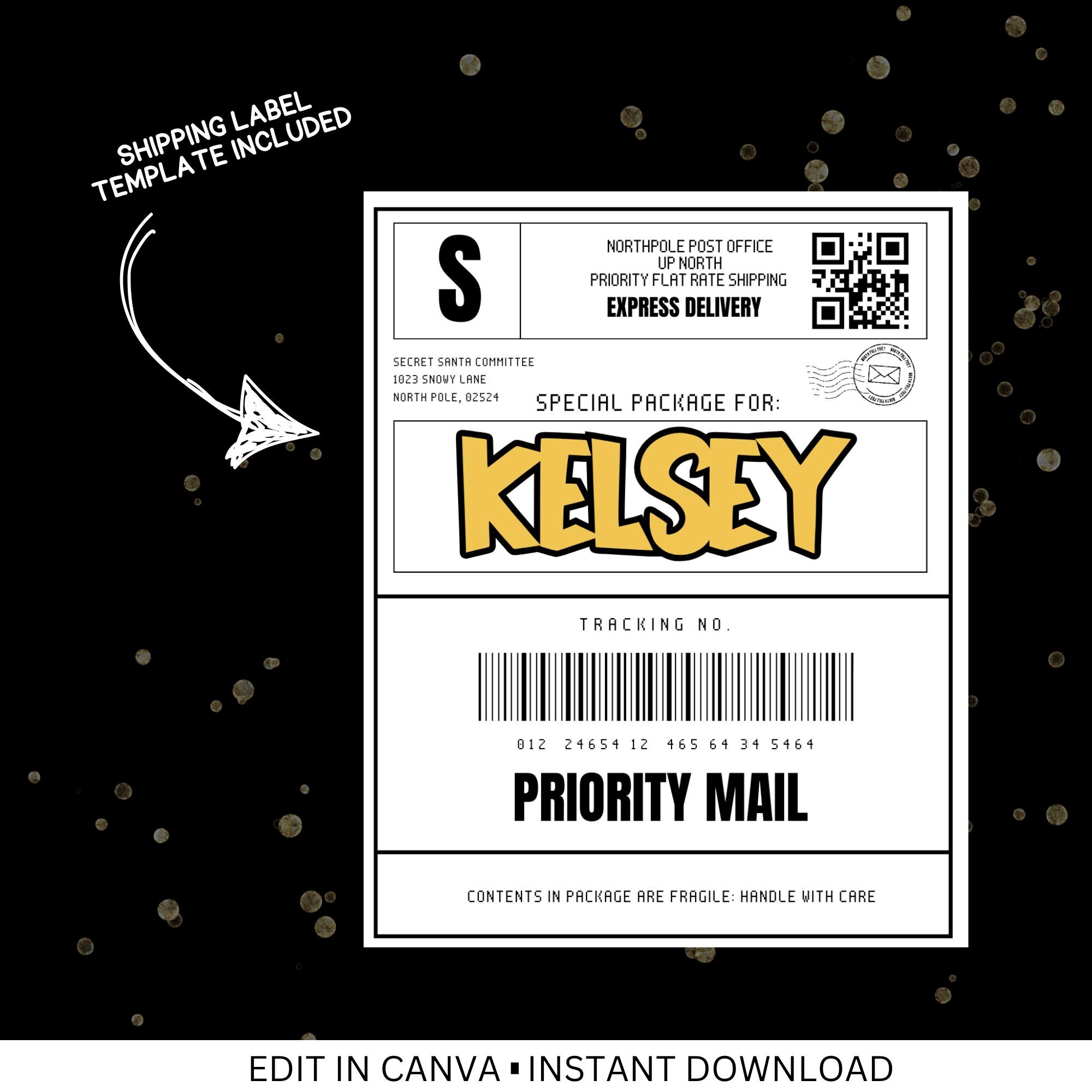 Girls Night Out Box Template, Black & Gold Box, Grinchmas Hangover Box ...