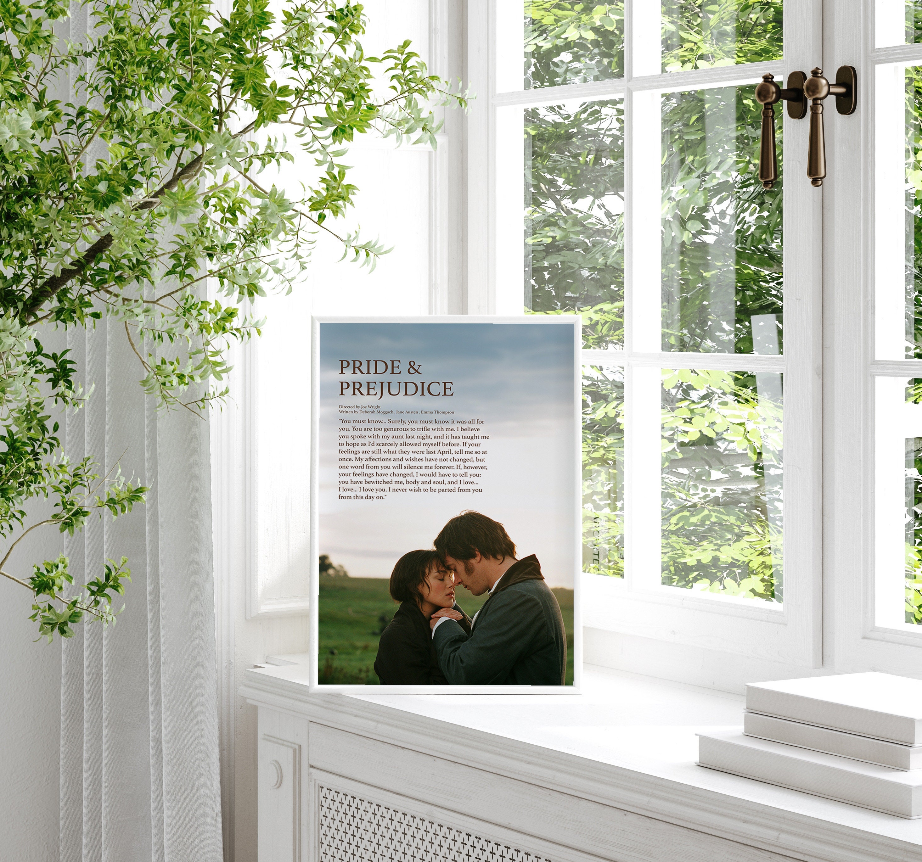 Pride And Prejudice Movie Poster, Jane Austen Poster