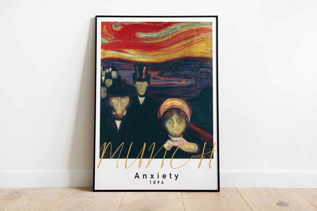 Edvard Munch | "anxiety" Poster | Expressionism | Wall Art | Painting ...