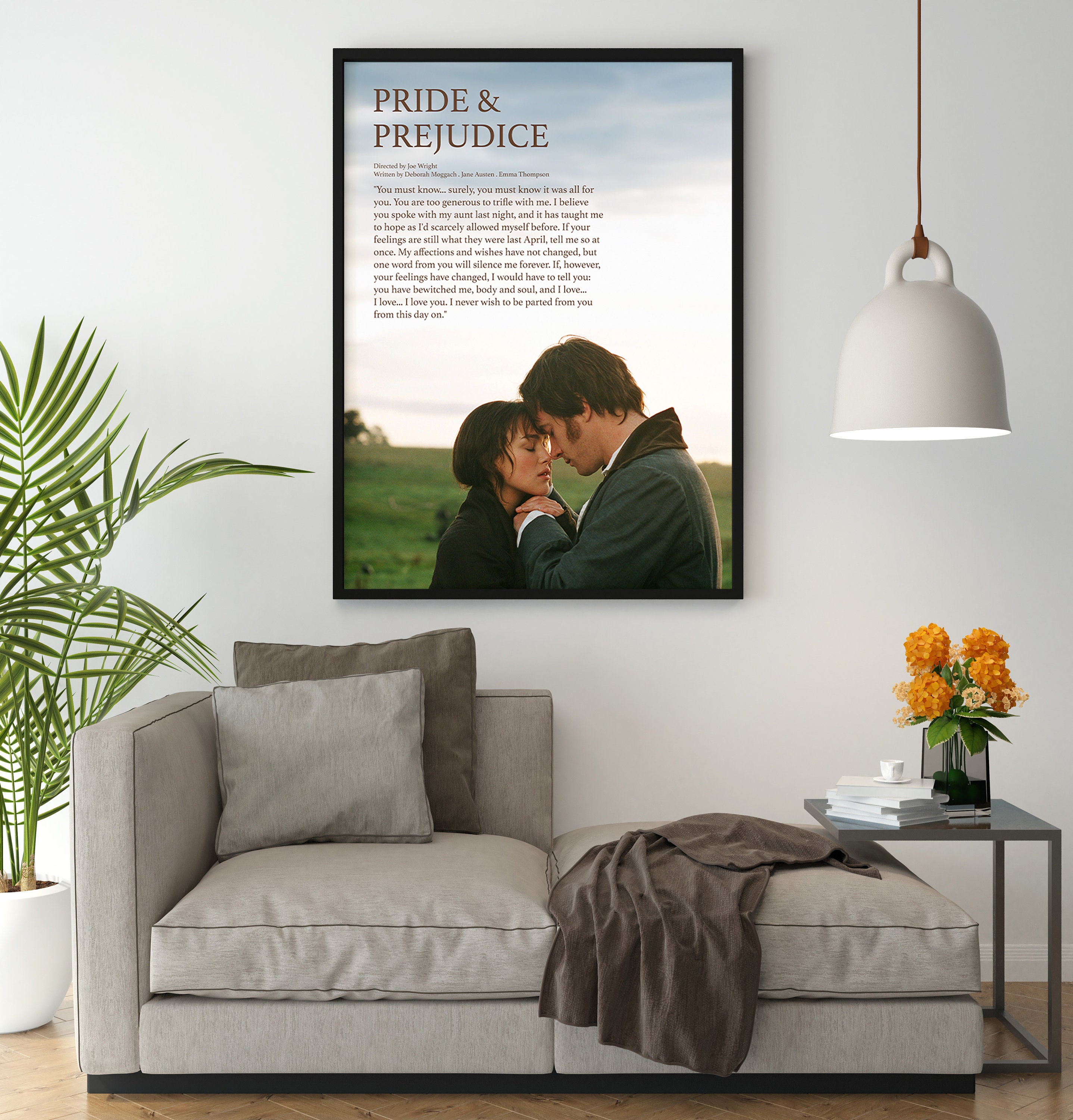 Pride And Prejudice Movie Poster, Jane Austen Poster