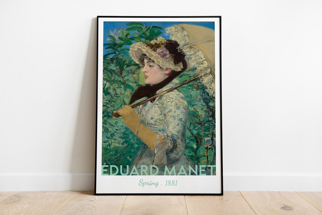 Édouard Manet spring Poster Impressionism Oil Painting Wall Art ...