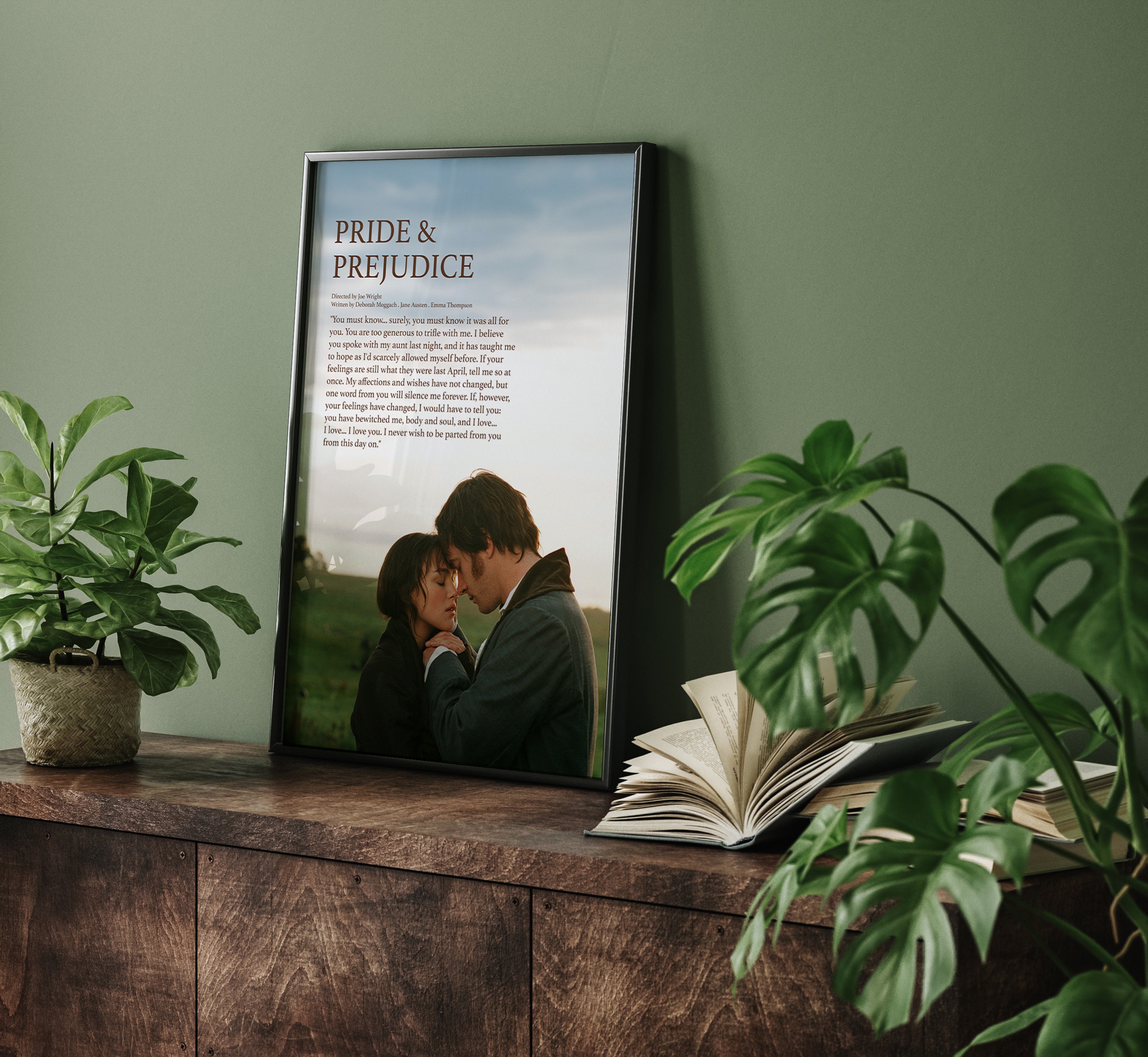 Pride And Prejudice Movie Poster, Jane Austen Poster