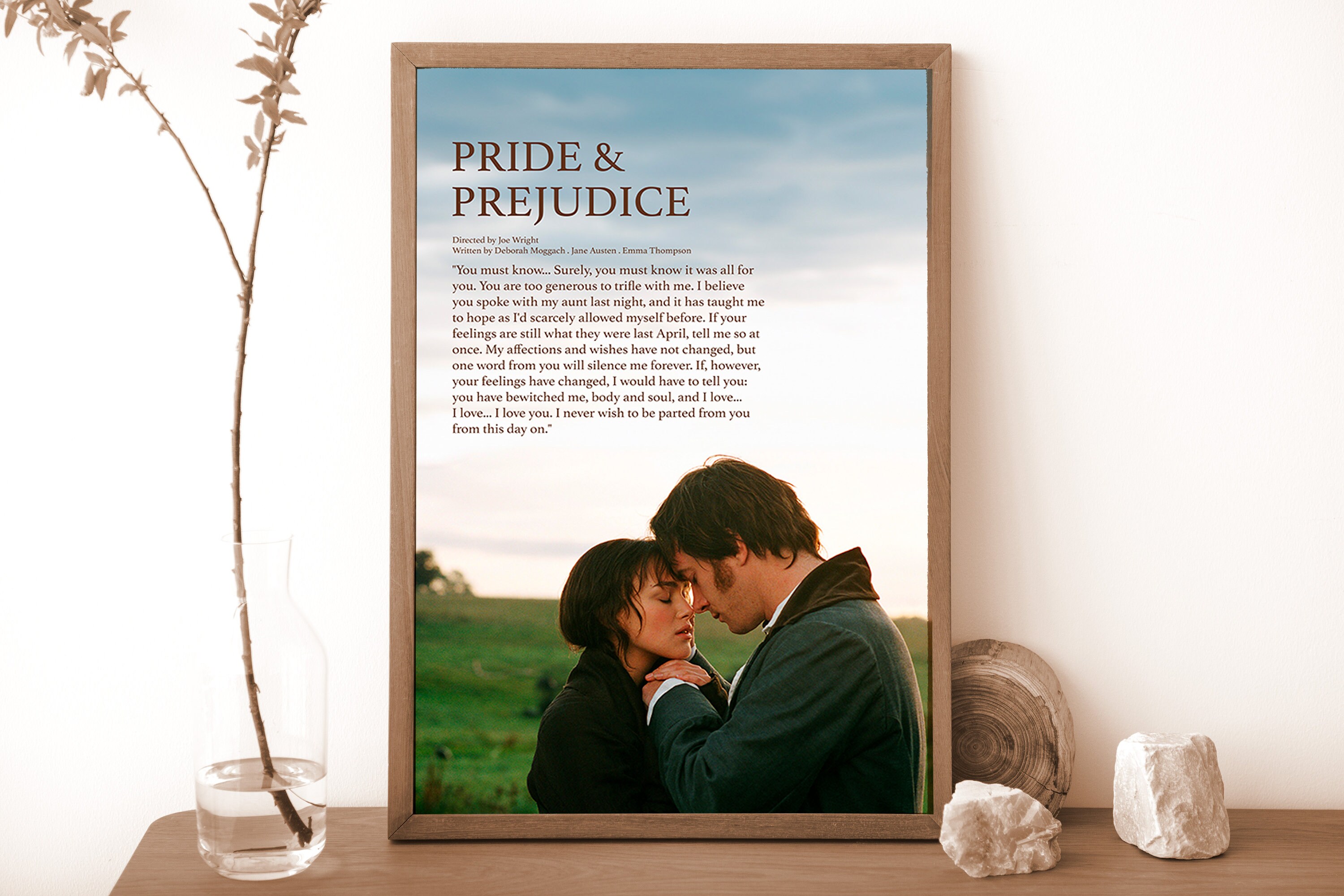 Pride And Prejudice Movie Poster, Jane Austen Poster