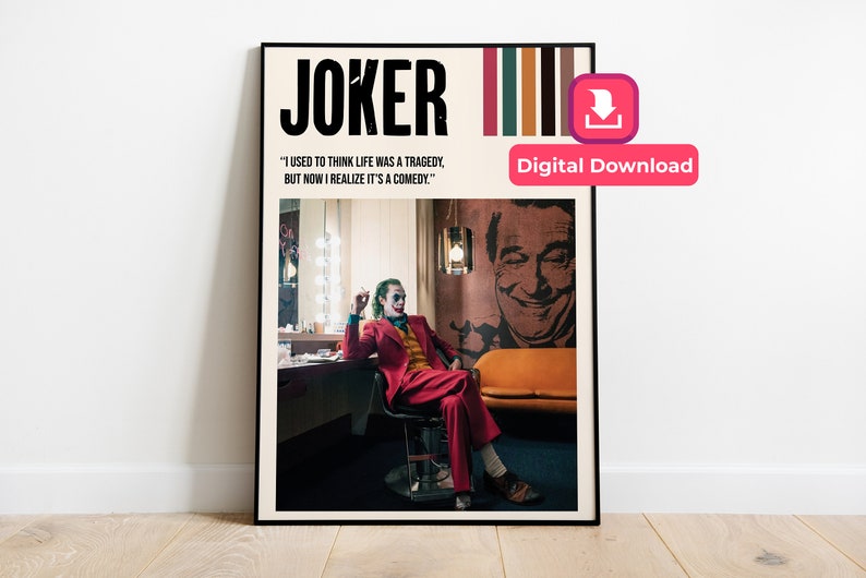 Digital Download Joker Movie Poster | Joaquin Phoenix Poster ...