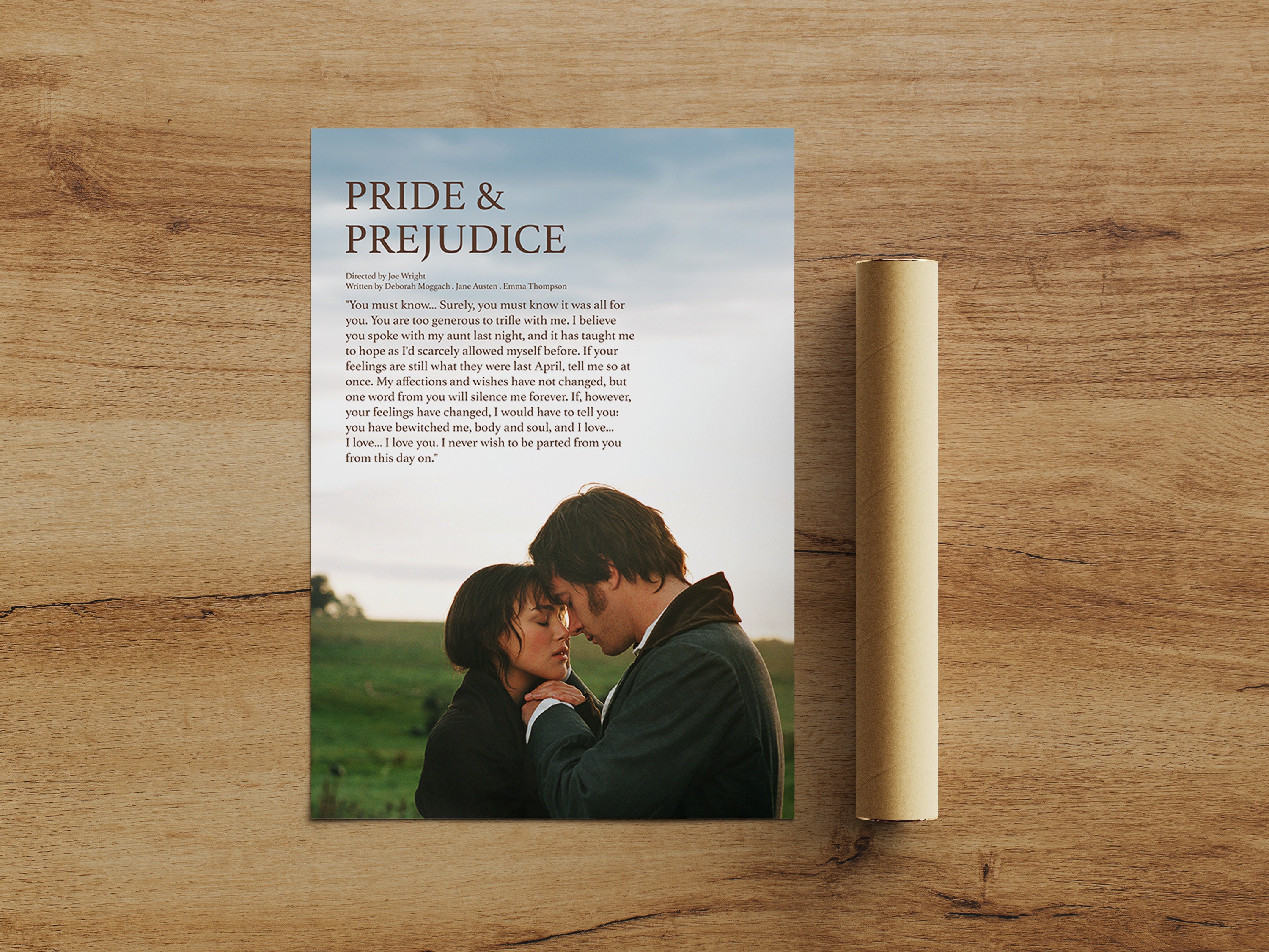 Pride And Prejudice Movie Poster, Jane Austen Poster