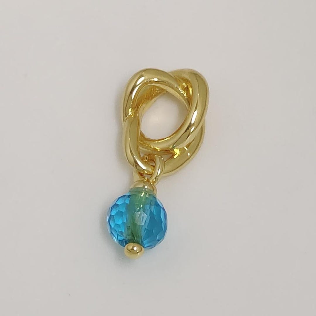 PANDORA March Birthstone Eternity Circle Dangle Charm - Etsy
