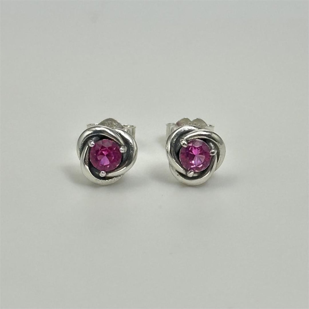 Pandora October Birthstone Eternity Circle Stud Earrings - Etsy