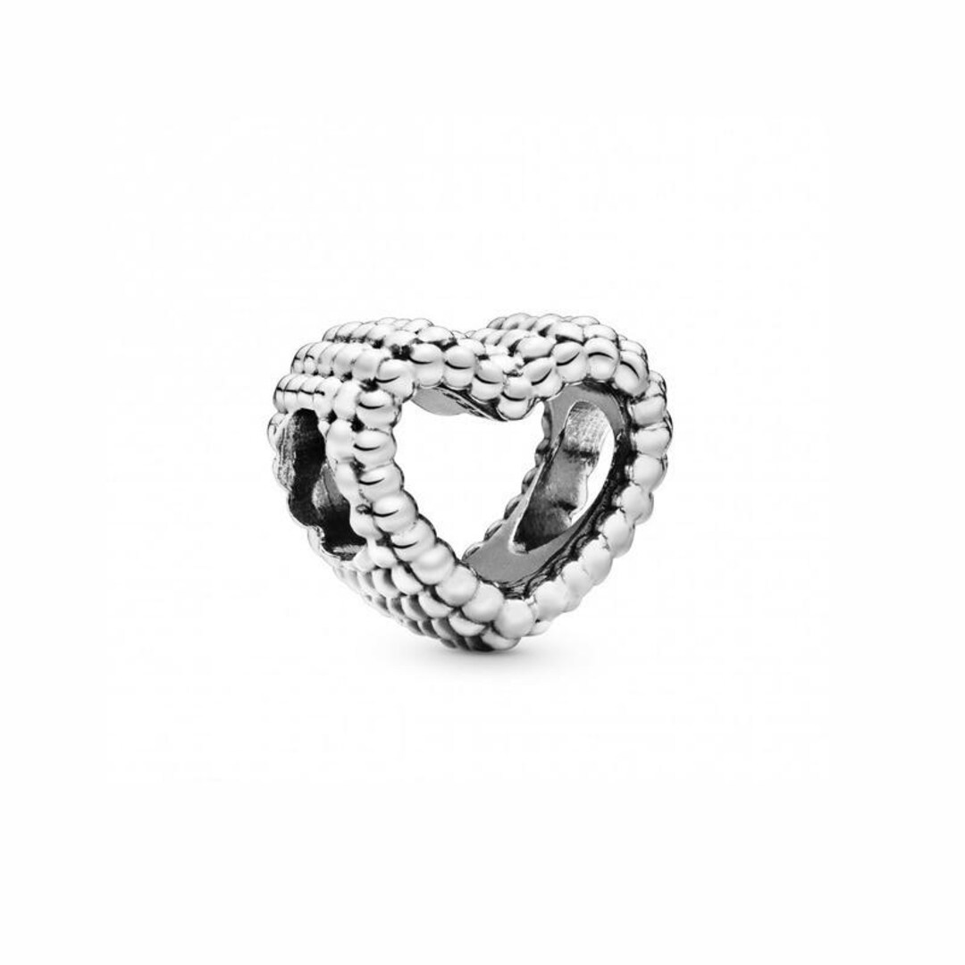 Pandora Beaded Open Heart Charm - Etsy