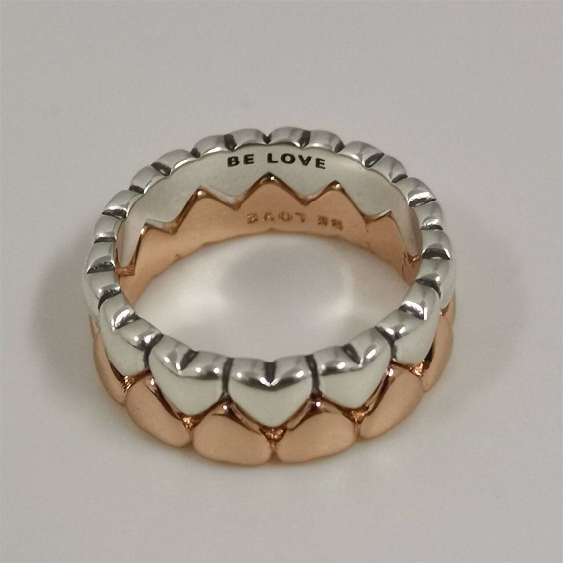 Pandora Row of Hearts Ring Set - Etsy