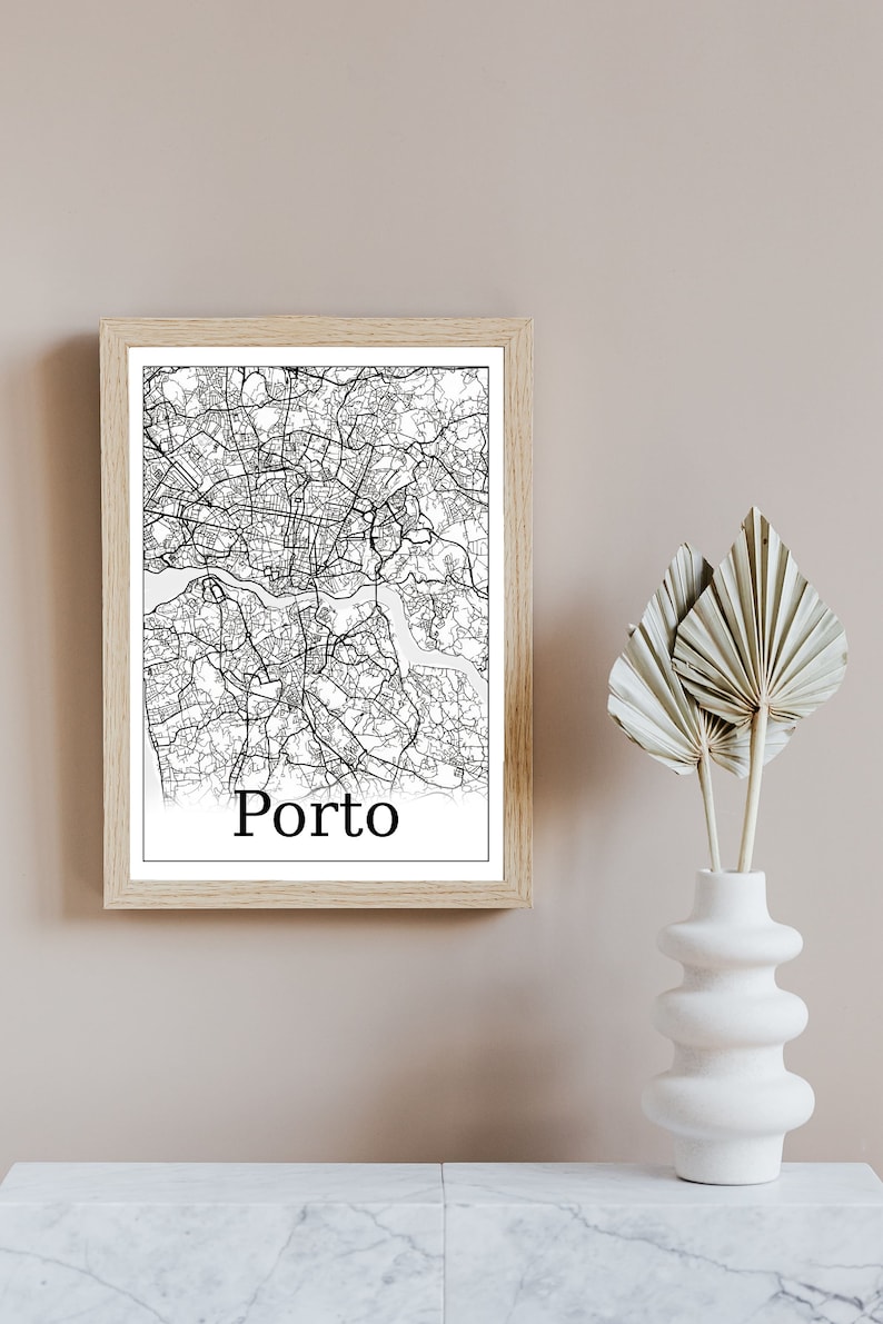 Poster/map of Cities in Portugal Porto Digital Download - Etsy