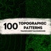 100 Topographic Patterns Transparent Background, Green Pattern ...