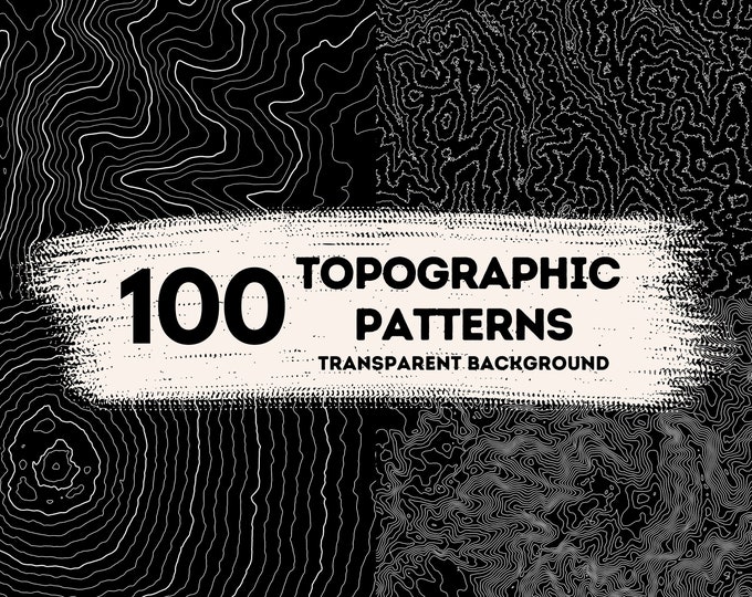 Topography Seamless Pattern, Map Repeat Pattern, Urban Transparent ...