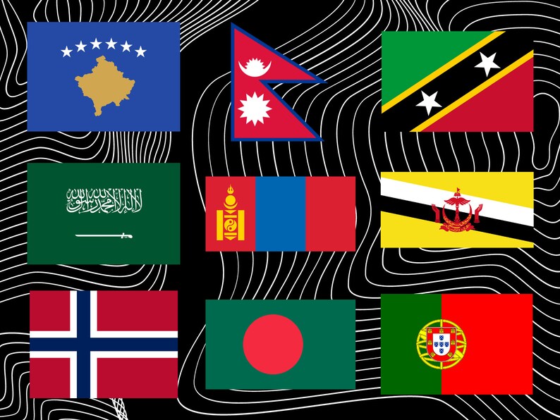 All 254 FLAGS JPG - SVG, All Country Flags, Instant Download - Etsy