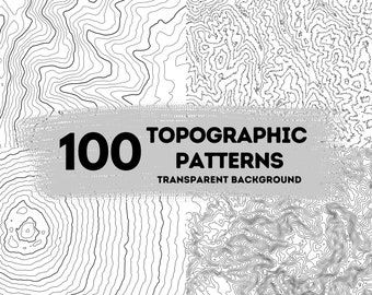 100 Topographic Patterns Transparent Background, Green Pattern ...