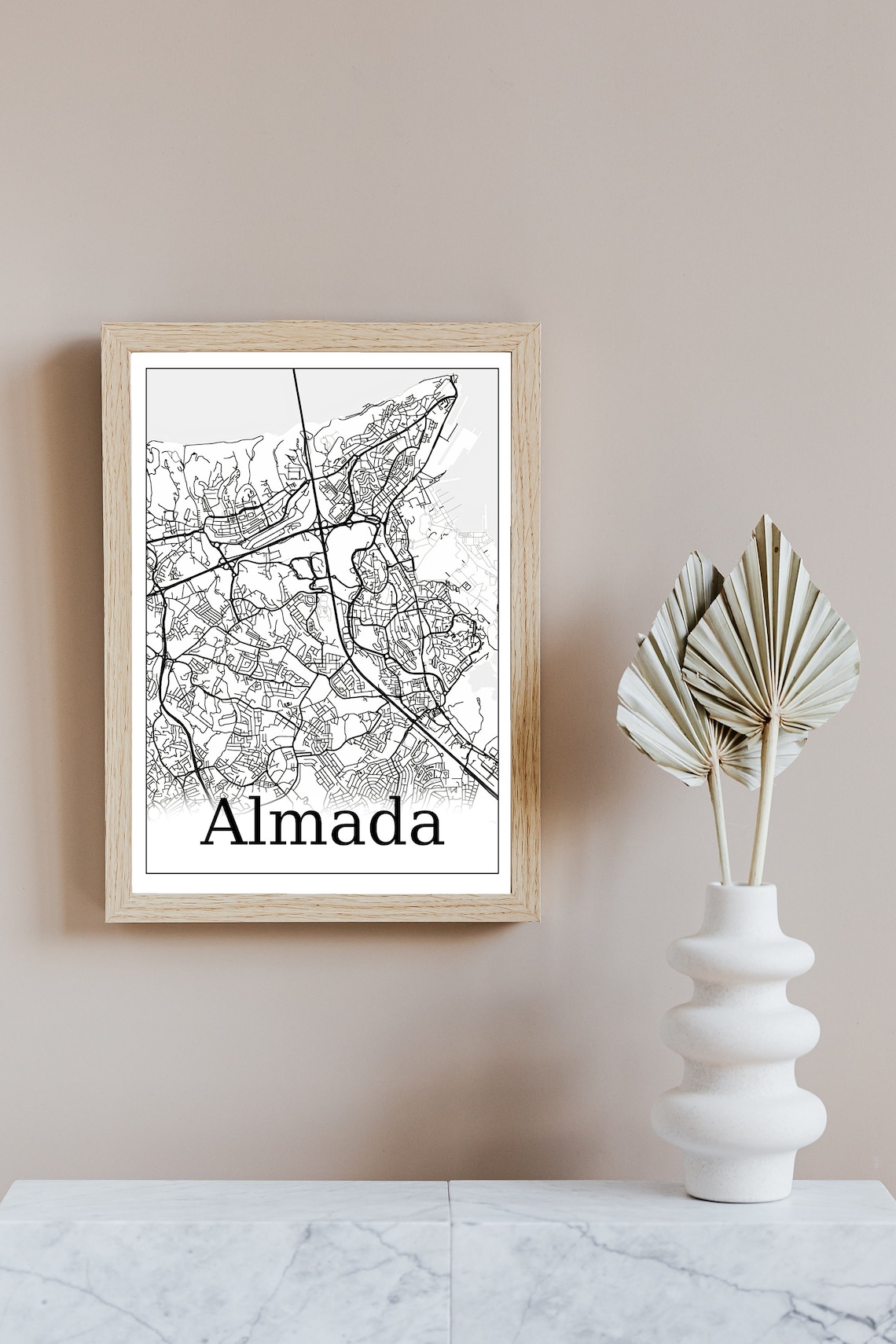 Poster/map of Cities in Portugal Almada Digital Download - Etsy
