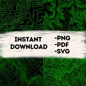 100 Topographic Patterns Transparent Background, Green Pattern ...